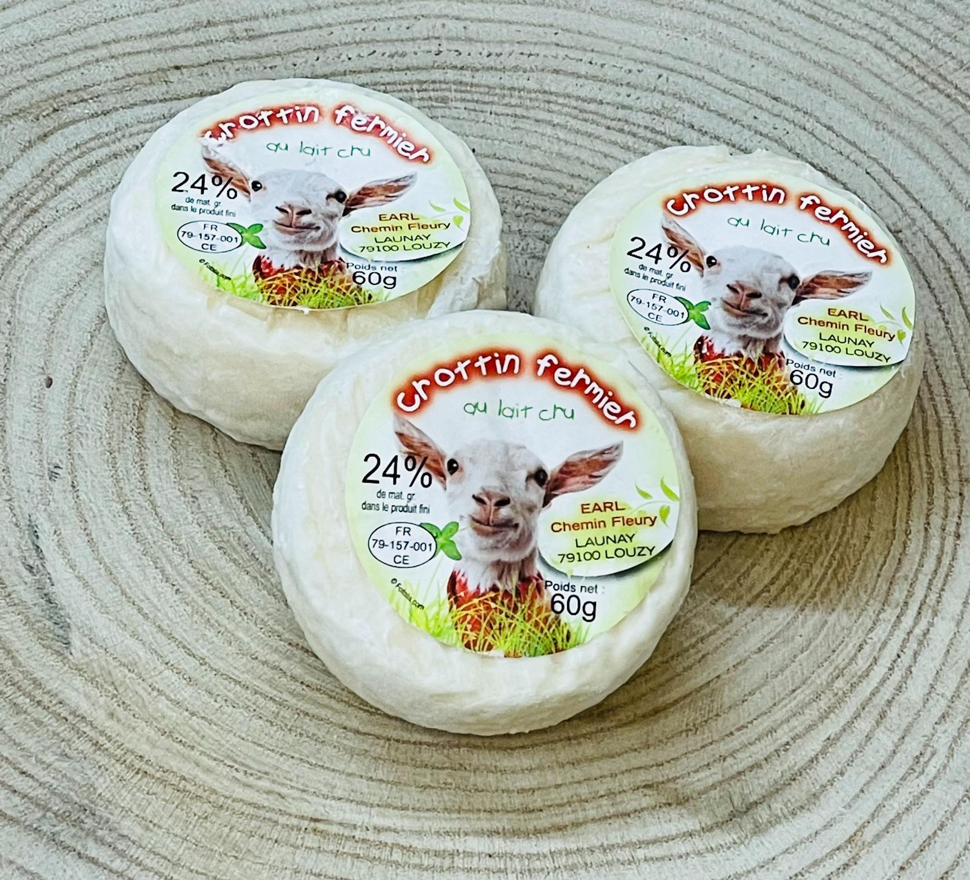 Crottin de chevre fermier 60g pce - Boucherie de la Sourderie