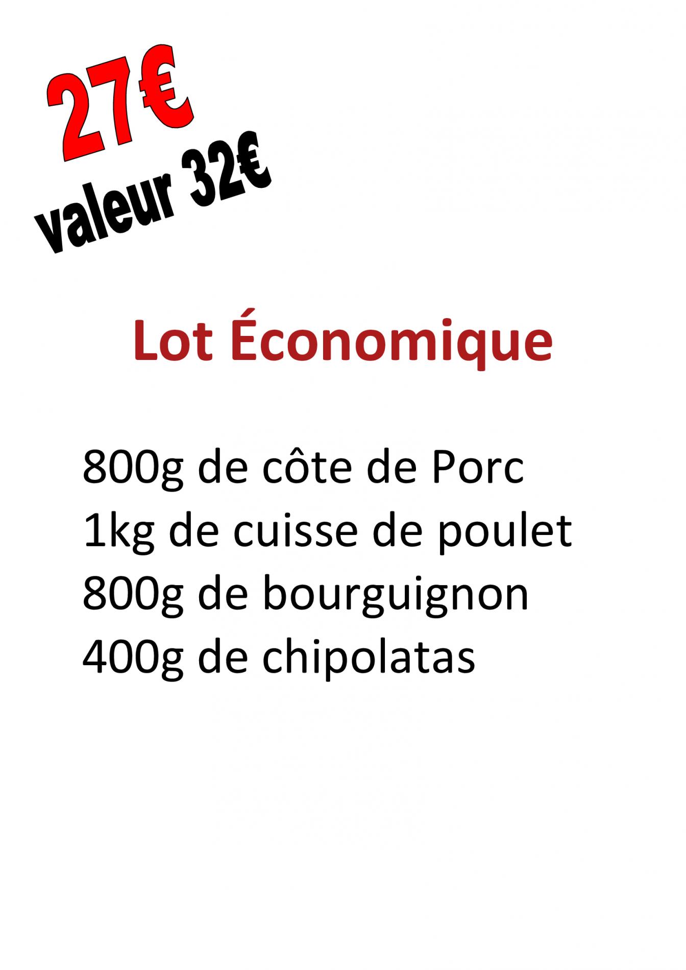 Lot economique - Boucherie de la Sourderie